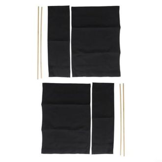 Generic Lot de 2 housses de chaise en toile lavables faciles &agrave; nettoyer pour chaises de directeur, utilisation pratique (noir)