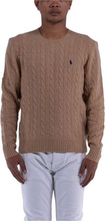 Polo Ralph Lauren Homme, Pulls, Beige, Taille: L Maglione Girocollo
