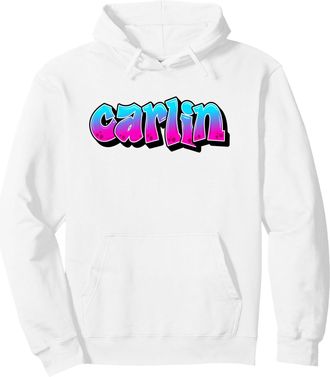 BDAZ Carlin Graffiti Personalisierter Name Blau Rosa Frauen M&auml;dchen Pullover Hoodie
