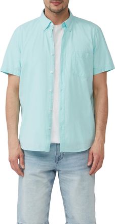 s.Oliver Regular Fit: Kurzarmhemd mit Struktur-Streifen und Button-Down-Kragen