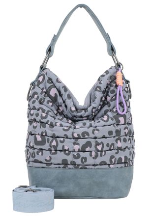 Fritzi Aus Preu&szlig;en Fritzi Olga Limited Leo Bubble Soft Blue Hobo Handtasche Damen Vegan Lederimitat Beuteltasche Einkaufstasche Herbst Winter mit Magnetverschluss verste