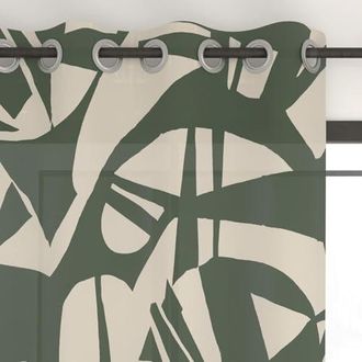 Soleil d'Ocre &Ouml;senvorhang, Bedruckt, aus Polyester-Baumwoll-Mischgewebe, 135 x 250 cm, Kanope