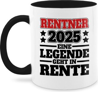 Shirtracer Tasse Tassen 325ml - Rentner 2025 Eine Legende geht in den Ruhestand - schwarz/rot - 325 ml - Schwarz - 2022 geschenk für renteneintritt rente 2024 fa