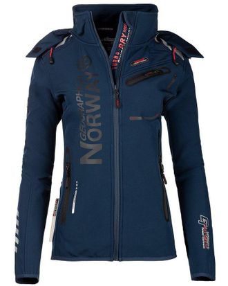 Geographical Norway Softshelljacke Damen Regular Fit Allwetterjacke bareine lady Wind-, wasser- und k&auml;lteabweisendes Material