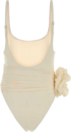 Magda Butrym Stretch Nylon Blend Swimsuit - Beige