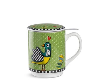 Egan Tisaniere Kollektion Cocoricò. Gegenstand aus grünem Porzellan. Die Referenz lautet 228073