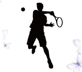 Garneck Wandtattoo Tennis - Sportliche Wandgestaltung Mit Tennis Spielern - Ideal Als Wandsticker Für Kinderzimmer Oder Schlafzimmer Entfernbare Wandkunst Für