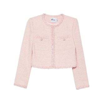 Self Portrait Femme, Vestes, Rose, Taille: 38 FR Veste Boucle