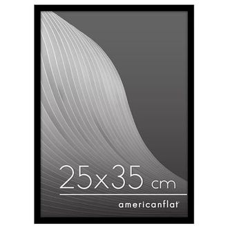 Americanflat Bilderrahmen 25x35 cm aus Kunststoff - Bilderrahmen 35x25 cm mit bruchsicherer Scheibe - Fotorahmen mit integrierter Aufhängung für Hoch- und Querform