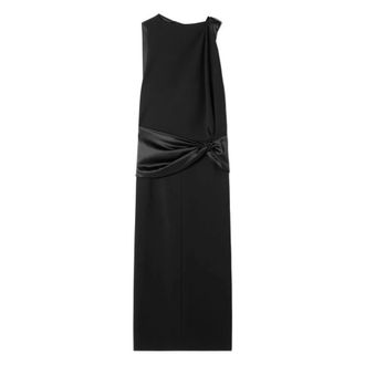 Lanvin Midikleid aus Jersey und Satin - - Dresses - Damen - Schwarzk - 2XS