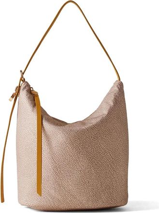 Borbonese Femme, Sacs, Beige, Taille: ONE Size Sac bandouli&egrave;re &agrave; motifs