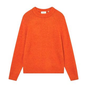Les Deux Gilbert Rundhals-Strick - - Knitwear - Herren - Orange - L