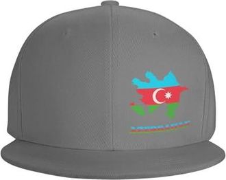Generic Drapeau De LAzerba&iuml;djan Carte De LAzerba&iuml;djan Femme Homme Snapback Chapeau Protection Solaire Strapback Cap Respirant Chapeaux Pare-Soleil pour Trucke