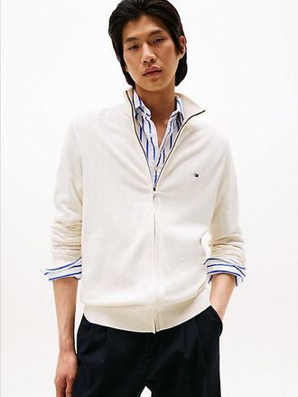 Tommy Hilfiger Pull zipp&eacute; &agrave; drapeau brod&eacute;