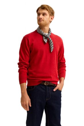 Bugatti Herren Pullover Rundhals 7400-85510D Regular Fit Basic Essentials Baumwolle