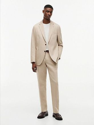 Tommy Hilfiger Pantalon en lin m&eacute;lang&eacute; &agrave; pinces