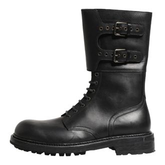 Dolce & Gabbana Combat Boots - - Shoes - Herren - Schwarzk - 44 EU