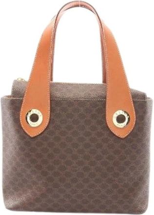 Celine Sac &agrave; main Pre-owned Macadam en toile enduite - Femme - Pre-owned - Brun - Taille: ONE Size