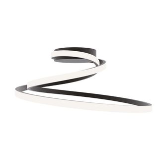 Luce-Ambiente-Design Led Ceiling Light Coaster in Black Aluminum 40w With Cct Switch