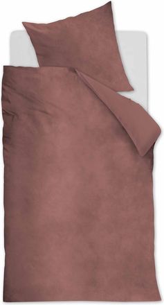 At Home by Beddinghouse Tender Bettw?sche Farbe Dunkles Rosa 135x200cm+80x80 Bettbezug Baumwolle Rei?Verschluss