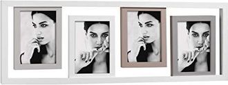 Mascagni Casa Mehrfach-Bilderrahmen zum Aufhängen, Holz, 13 x 18 cm, horizontal und vertikal schwenkbar, Außenmaße: 98 x 21 cm
