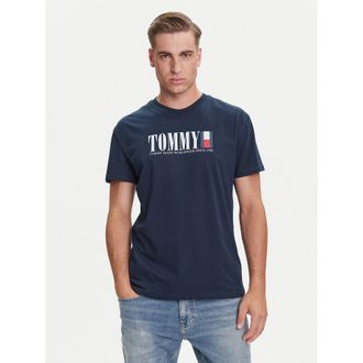 Tommy Jeans T-Shirt Dna Flag DM0DM21941 Dunkelblau Regular Fit