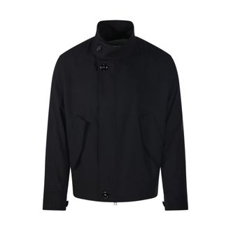 Ami Homme, Vestes, Noir, Taille: L New Wool Harrington Jacket
