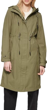 QS by s.Oliver Kapuzenparka aus Baumwolle mit Tunnelzug in der Taille