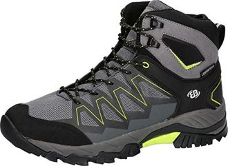 Brütting Chaussures de Course Montantes Unisexes Mount Chillout High, Anthracite, Noir, Citron., 45 EU