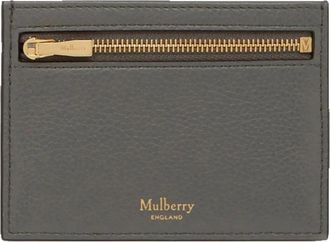 Mulberry Leder Kartenetui mit Rei&szlig;verschluss - - Accessories - Herren - Grau - ONE SIZE