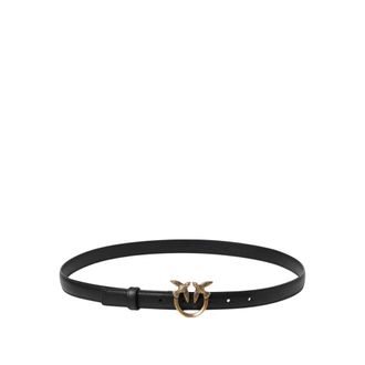 Pinko Pinko, Femme, Accessoires, Noir, Taille: ONE Size Ceinture en Cuir avec Détail Oiseau