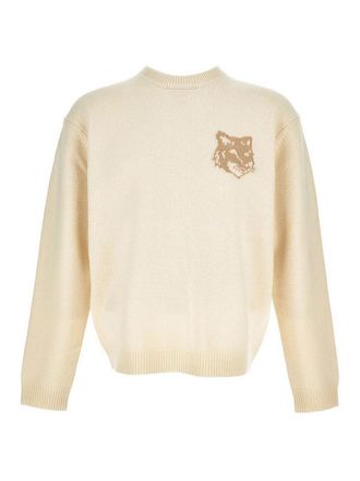 Maison Kitsun&eacute; Pull Col Rond - Beige