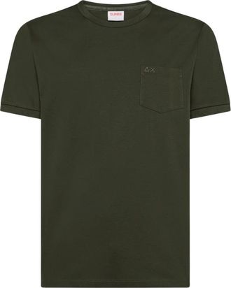 Sun 68 Homme, Tops, Vert, Taille: 2XL T-Shirt Solid Luxury S/S
