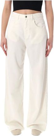 Icon Denim Los Angeles Femme, Jeans, Blanc, Taille: W27 Poppy Wide Leg Jeans
