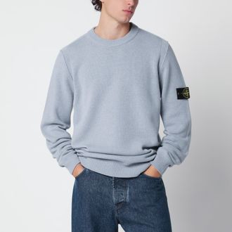 Stone Island Ash grey sweater in wool blend
