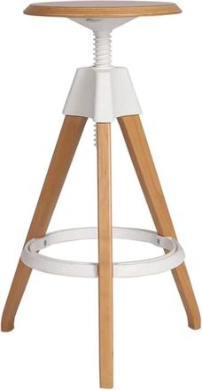 Generic Barhocker mit Kiefernholzplatte, h&ouml;henverstellbarer Drehhocker, Massivholz-Hebestuhl