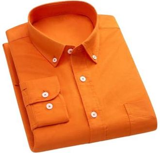 Generic Chemise &agrave; manches longues pour homme, coupe classique, poche simple, coupe ajust&eacute;e, haut d&eacute;contract&eacute;, tissu Oxford doux et solide pour le bureau, C282