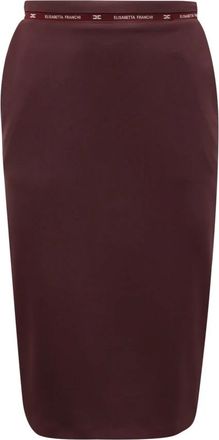 Elisabetta Franchi Femme, Jupes, Rouge, Taille: 38 FR Go-118-56E2 Pencil Skirt