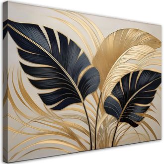 Artgeist Tableau d&eacute;co Feuilles Plantes Boho 90x60