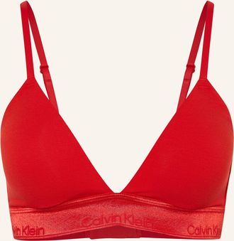 Calvin Klein Triangel-Bh Icon Cotton Modal Metallic rot