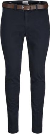 Jack & Jones Jpstmarco Franco Chino W Belt, Bleu Marine, 32W / 32L Hommes