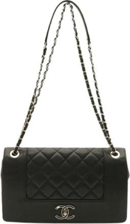 Chanel Pre-owned Mademoiselle Vintage Double Flap Chain Shoulder Bag - Femme - Pre-owned - Noir - Taille: ONE Size