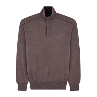 Paul & Shark Mezza Zip Merino Pullover 15311103 - - Knitwear - Herren - Braun - XL