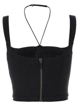 Nensi Dojaka Womens Black Polyamide Tank Tops