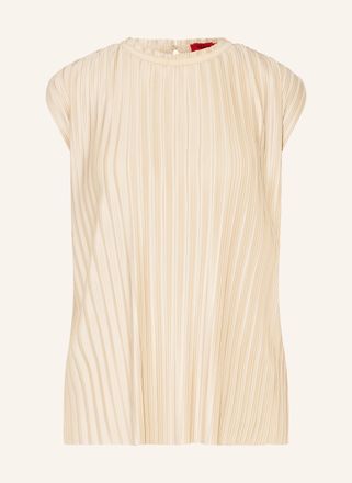 Max & Co. Max & Co. Blusentop Zaino Aus Satin Mit Plissees beige