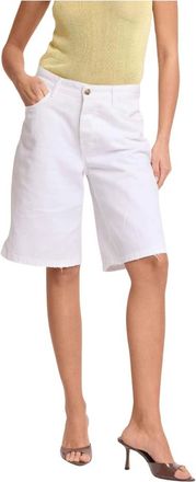 Kocca Femme, Shorts, Blanc, Taille: 34 FR Shorts d&eacute;t&eacute; &Eacute;l&eacute;gance Longueur Genou