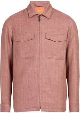 Cruna Veste l&eacute;g&egrave;re droite en laine soie et lin