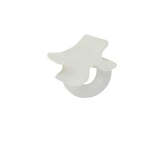 Gardinia Querbügel-Gleiter Maxi, Mit Querbügel, Für Gardinenschienen und -stangen mit 6 mm Laufkanalbreite, 50 Stück, Kunststoff, Weiß