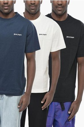 Palm Angels Set of 3 Cotton Jersey T-Shirts with Contrast Logo size Xxl
