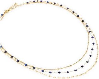 Au Printemps Paris Collier triple cha&icirc;ne